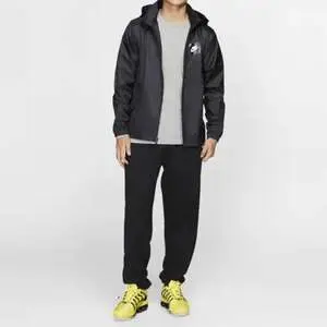 Nike Lab Logo Retro Classic Fleece Lined Sports Pants - Black