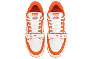 LOUIS VUITTON Trainer High Top Sneakers - White/orange