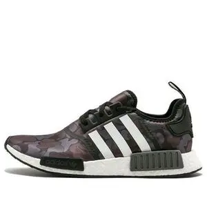 Adidas X A Bathing Ape Nmd_r1 Camouflage Sneakers - Black