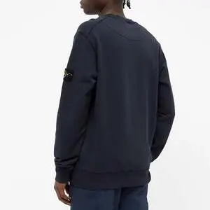 Stone Island Garment Dyed Crewneck Sweatshirt - Blue