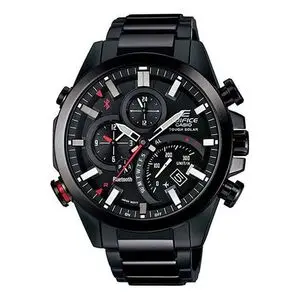Casio Edifice Solar Powered Chronograph Watch - Black