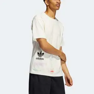 Adidas Made With Nature Multi Logo Tee 'ivory White