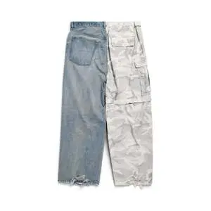 Balenciaga Grayscale Camo Hybrid Baggy Pants