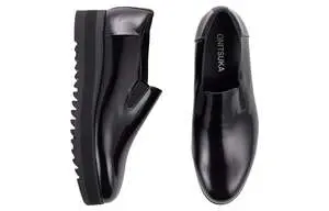 Onitsuka Tiger Slip-on Platform Shoes - Black