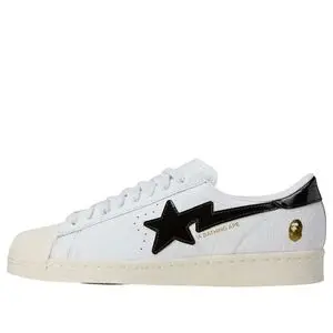 Adidas X A Bathing Ape Superstar Vintage Sneakers - White/black