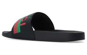 Gucci Embossed Logo Slide - Black