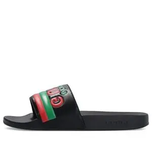 Gucci Embossed Logo Slide - Black
