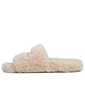 Balenciaga Furry Slides - Beige