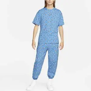 Nike X Hello Kitty Crossover Ss22 Cat Full Print Pullover Short Sleeve Blue - Multi-color