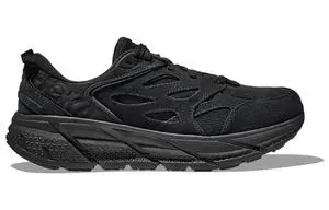 Hoka One One Clifton L Suede Sneakers - Black/black