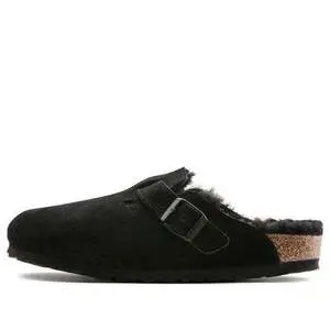 BIRKENSTOCK Boston Shearling Suede Clogs