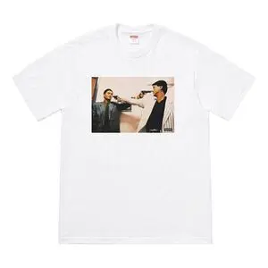 Supreme Fw18 The Killer Trust Tee Bloody Twins Chow Yun Fat Printing Short Sleeve - White