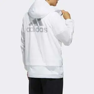 Adidas Back Logo Woven Hooded Jacket