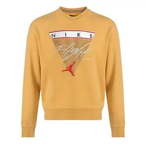 Nike Jordan Flight Graphic Crewneck Sweatshirt - Yellow