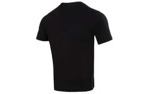 Adidas Neo Athleisure Casual Sports Breathable Alphabet Logo Solid Color Round Neck Short Sleeve Black - Multi-color