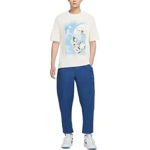 JORDAN Elastic Brand Casual Pants French Blue - Default Colorway