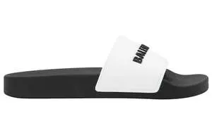 Balenciaga Pool Slides - White/black