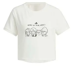 Adidas Graphic Crop T-shirt - White/black
