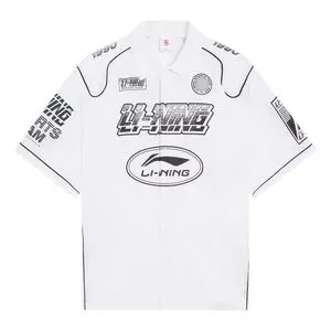 LI-NING Sports Team Graphic Shirt White - White/black
