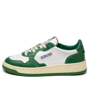 AUTRY Medalist Low Leather Sneakers - Green/white