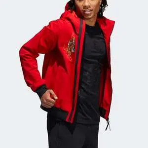 Adidas Embroidered Tiger Hooded Track Jacket