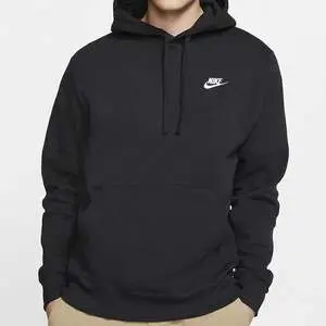 Nike Club Fleece Pullover Hoodie - Black