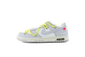 Nike X Off-white Dunk Low 'lot 27 Of 50' Sneakers - Gray/white