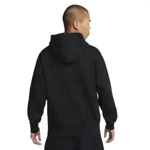 Nike Solo Swoosh French Terry Pullover Hoodie - Black