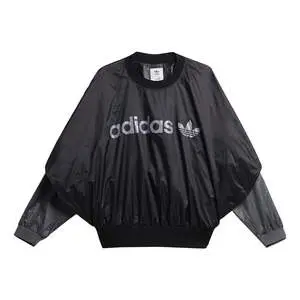 Adidas Originals X Human Made Crossover Embroidered Logo Round Neck Sports - Black