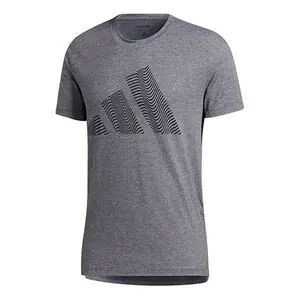 Adidas Three-bar Tee Logo Printing Short Sleeve - Black