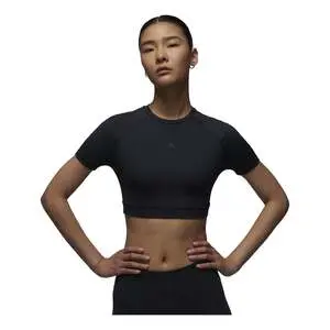 JORDAN Air Sport Cropped T-shirt - Black/off Noir