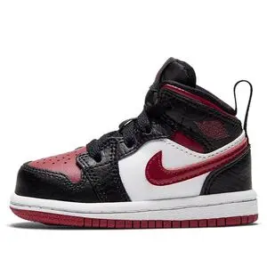 JORDAN (td) Air Jordan 1 Mid 'bred Toe' Red