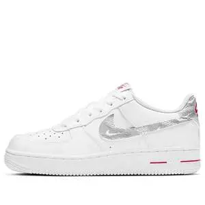 Nike Force 1 Low Athletic Sneakers - White/grey/red