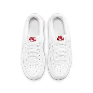 Nike Force 1 Low Athletic Sneakers - White/grey/red