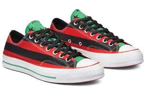 CONVERSE Denim Tears X Chuck 70 Low 'pan-african Flag - Black/red