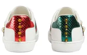 Gucci Ace Studded Leather Sneakers - White