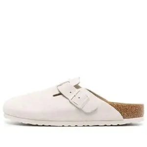 BIRKENSTOCK Birkenstock Boston Suede Leather Clogs White