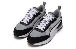 PUMA R22 Quarry Low Top Lace Up Sneakers - Whitegray