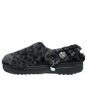CROCS Classic Unfurgettable Clog With Leopard Print And Embellishments - Black/leopard