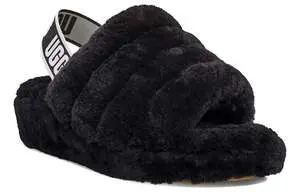 UGG Fluff Yeah Slide Thick Sole Slipper - Black