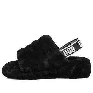 UGG Fluff Yeah Slide Thick Sole Slipper - Black