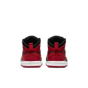 JORDAN Air 1 Mid "banned" High Top Sneakers - Red
