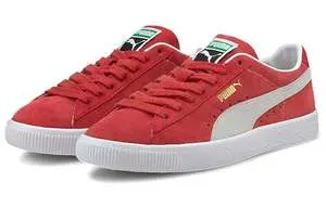 PUMA Suede Vintage Low Top Sneakers - Redgraywhite