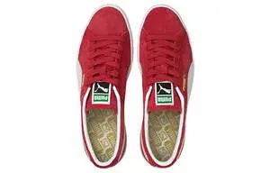 PUMA Suede Vintage Low Top Sneakers - Redgraywhite
