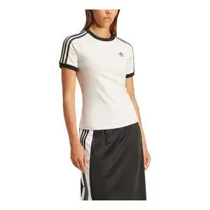 Adidas 3-stripes Slim Raglan T-shirt - White Melange