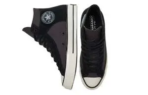 CONVERSE Chuck 70 Crafted Canvas High Top Sneakers - Grey/black
