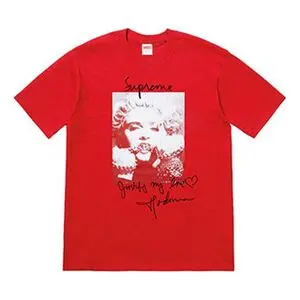 Supreme Fw18 Madonna Tee Printing Short Sleeve - Red