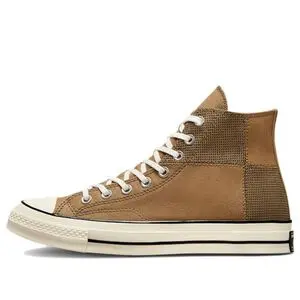 CONVERSE Converse Chuck 70 Hi Houndstooth Patchwork High Top Sneakers Brown