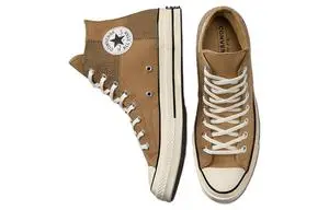 CONVERSE Chuck 70 Hi Houndstooth Patchwork High Top Sneakers - Brown