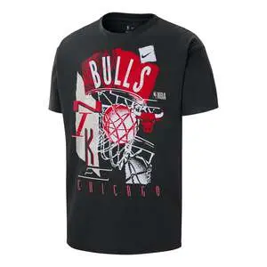 Nike Nba Chicago Bulls Courtside T-shirt - Black
